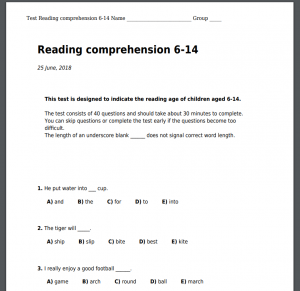 How to print a test | Literacy Assessment Online